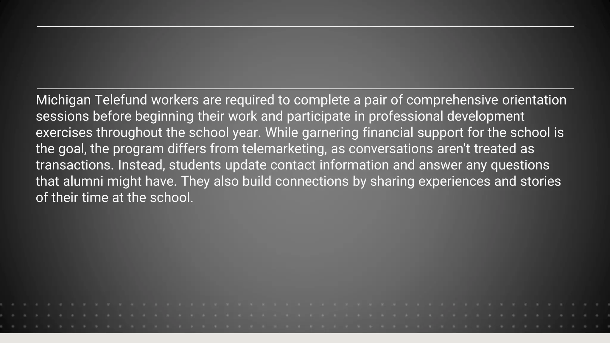 All About the University of Michigan Telefund | PPTX