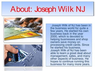 Joseph Wilk NJ | PPT