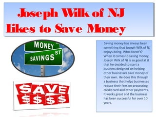 Joseph Wilk NJ | PPT
