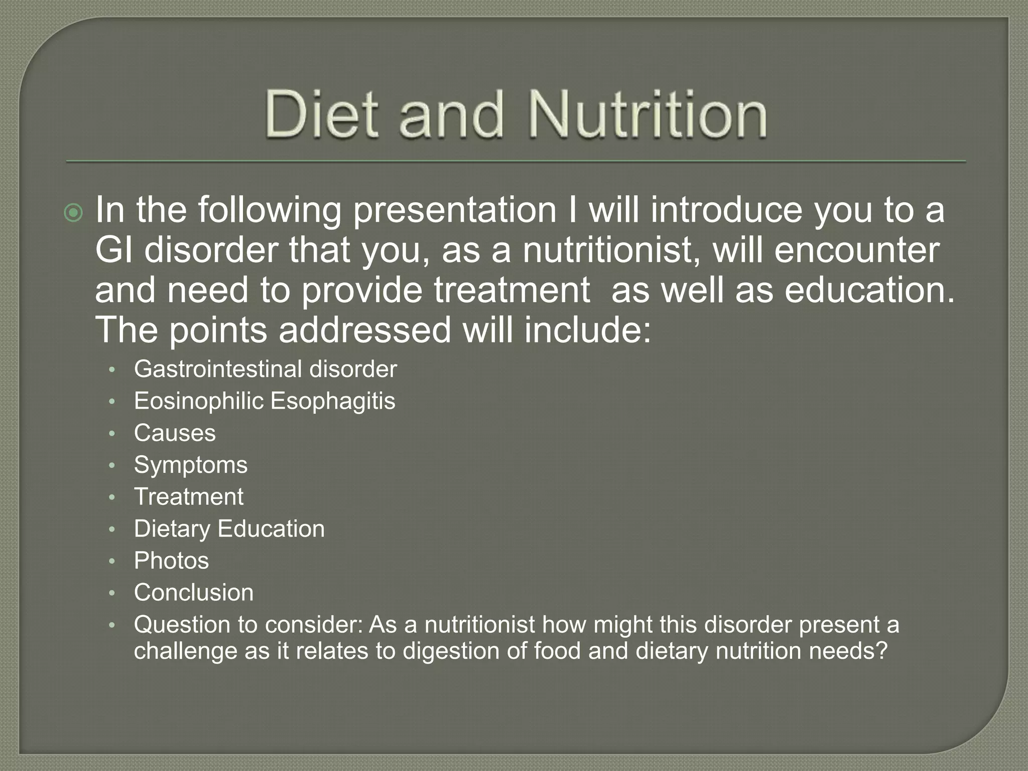 GI Disorders by Joe Zink | PPT