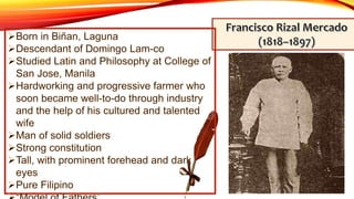 Jose protacio rizal | PPTX | Genealogy and Ancestry | Hobbies & Interests