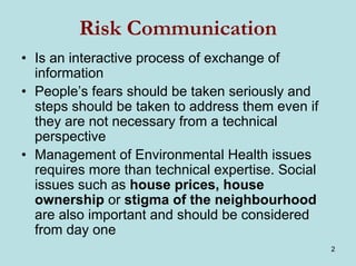 Risk Communication Env Health | PDF