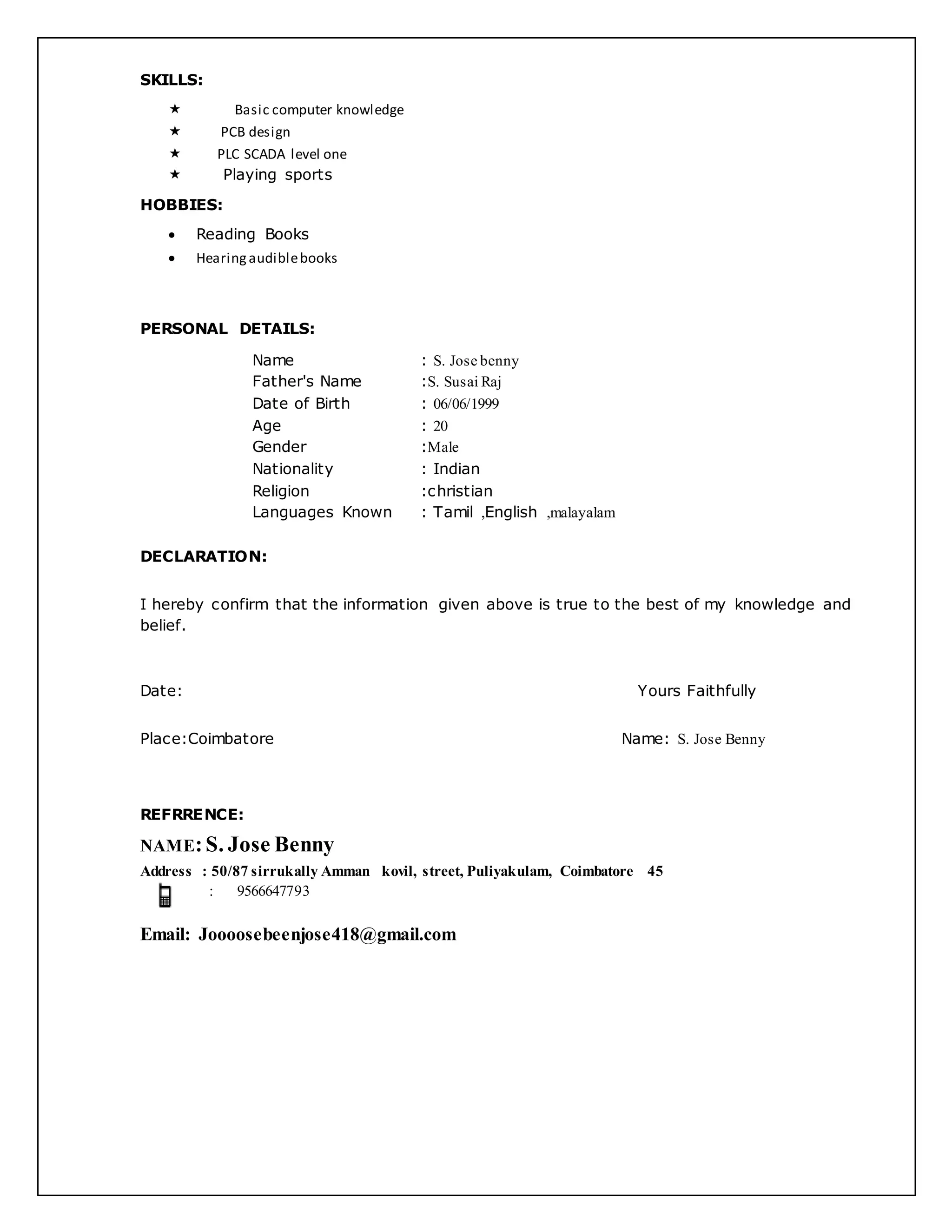 Jose resume | PDF