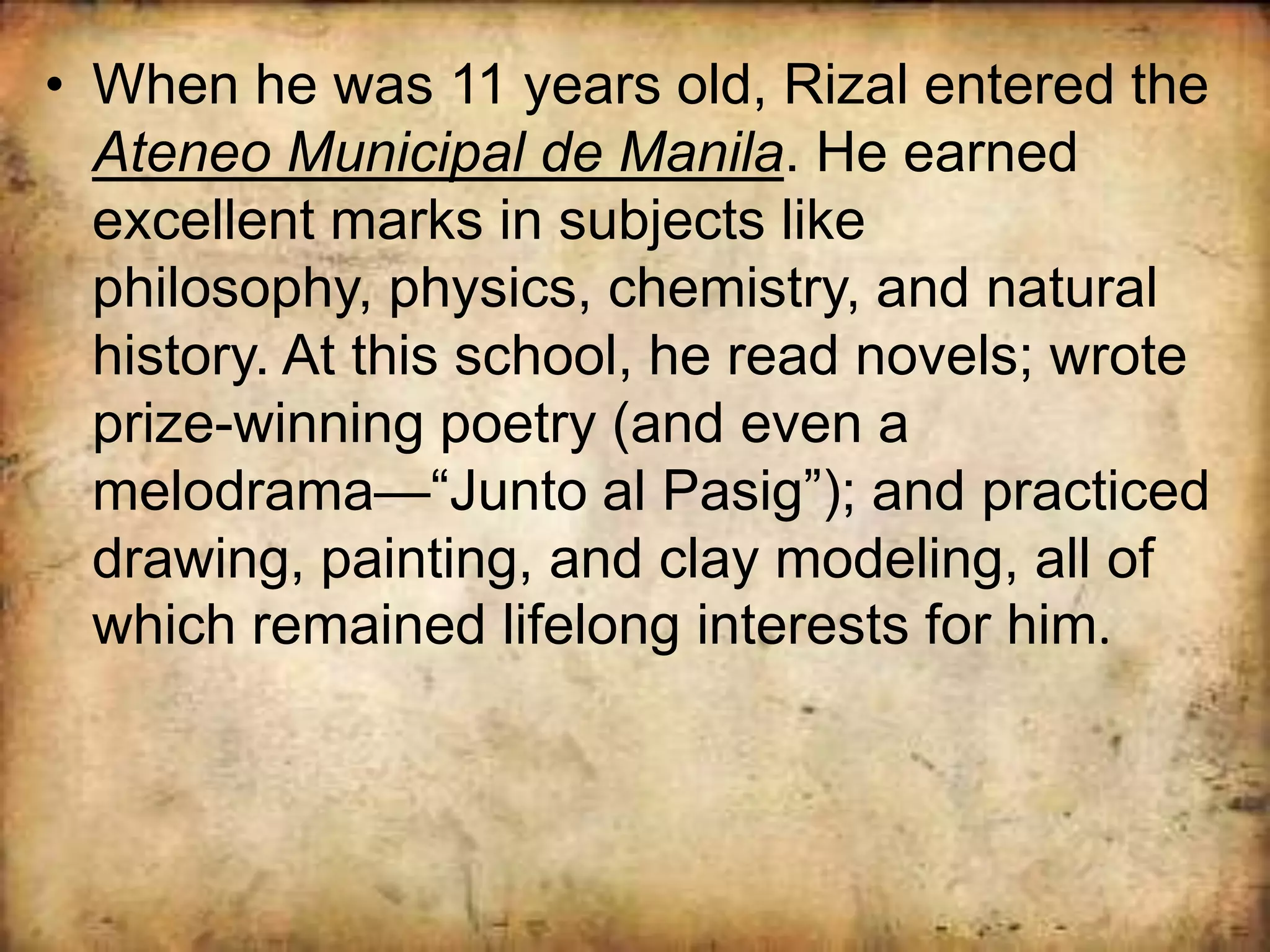 Jose Rizal's childhood | PPTX