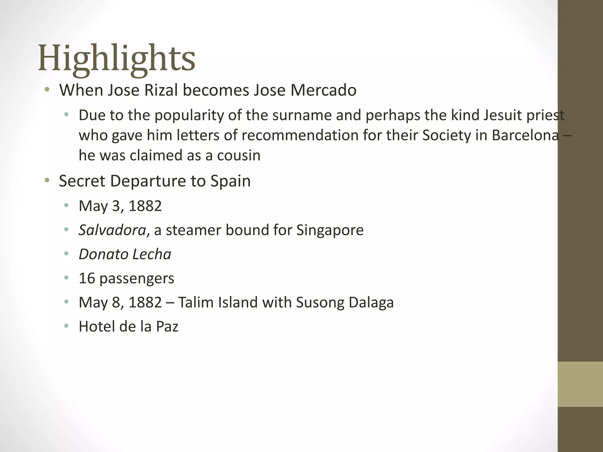 Jose Rizal's First Trip Abroad | PPTX