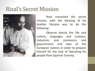 Jose Rizal's First Trip Abroad | PPTX