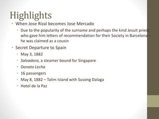 Jose Rizal's First Trip Abroad | PPTX