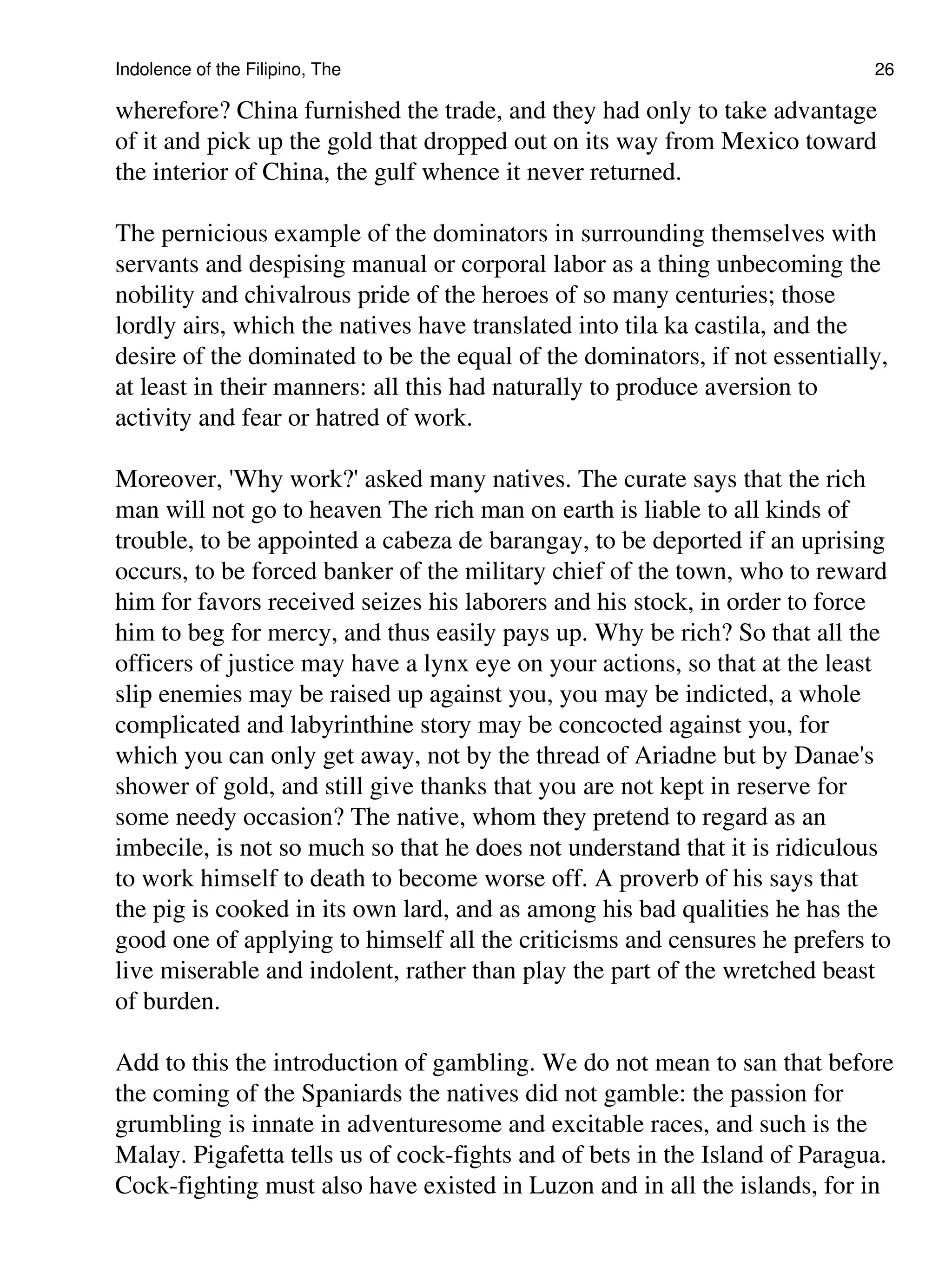 [Jose rizal] the_indolence_of_the_filipino(book_fi) | PDF