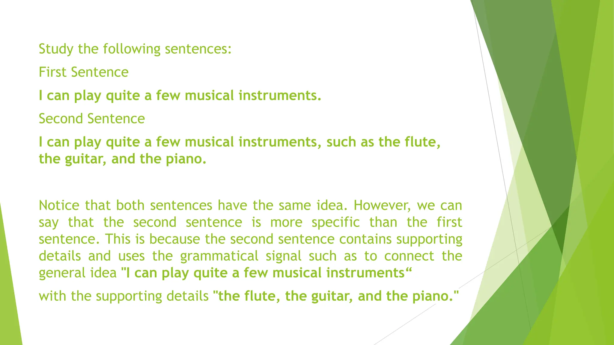 Using Grammatical Signals Suitable to Patterns of Idea Development | PPTX