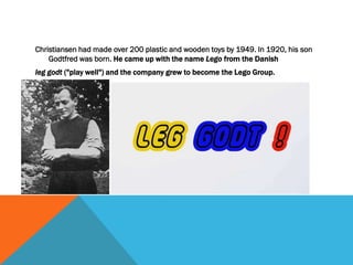Ole Kirk Christiansen: Lego's Founder | PPTX