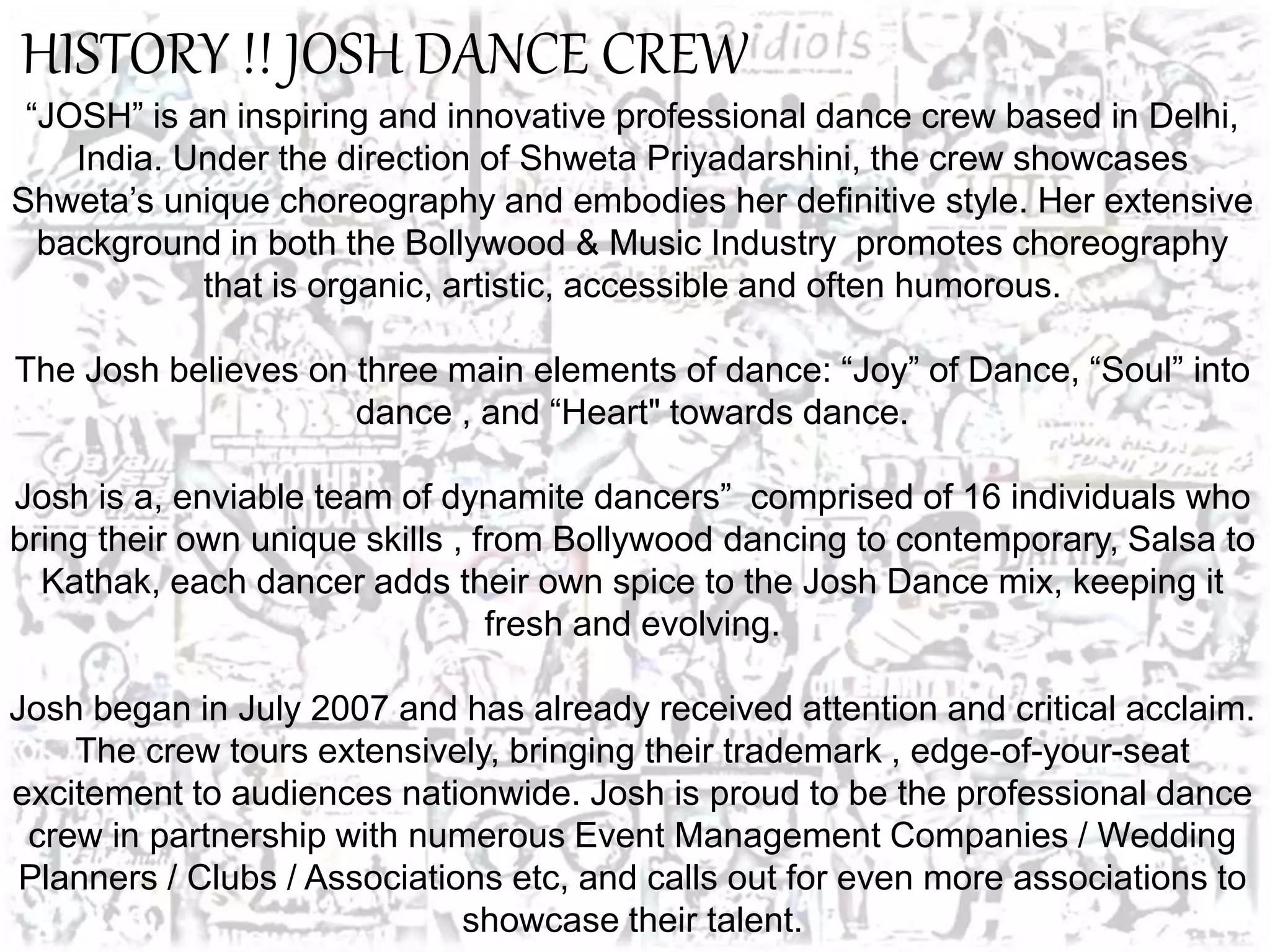 Josh Dance Crew Profile (2016) | PPSX