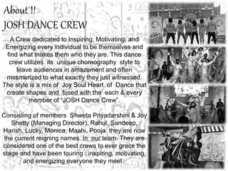 Josh Dance Crew Profile (2016) | PPT