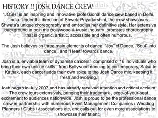 Josh Dance Crew Profile (2016) | PPT