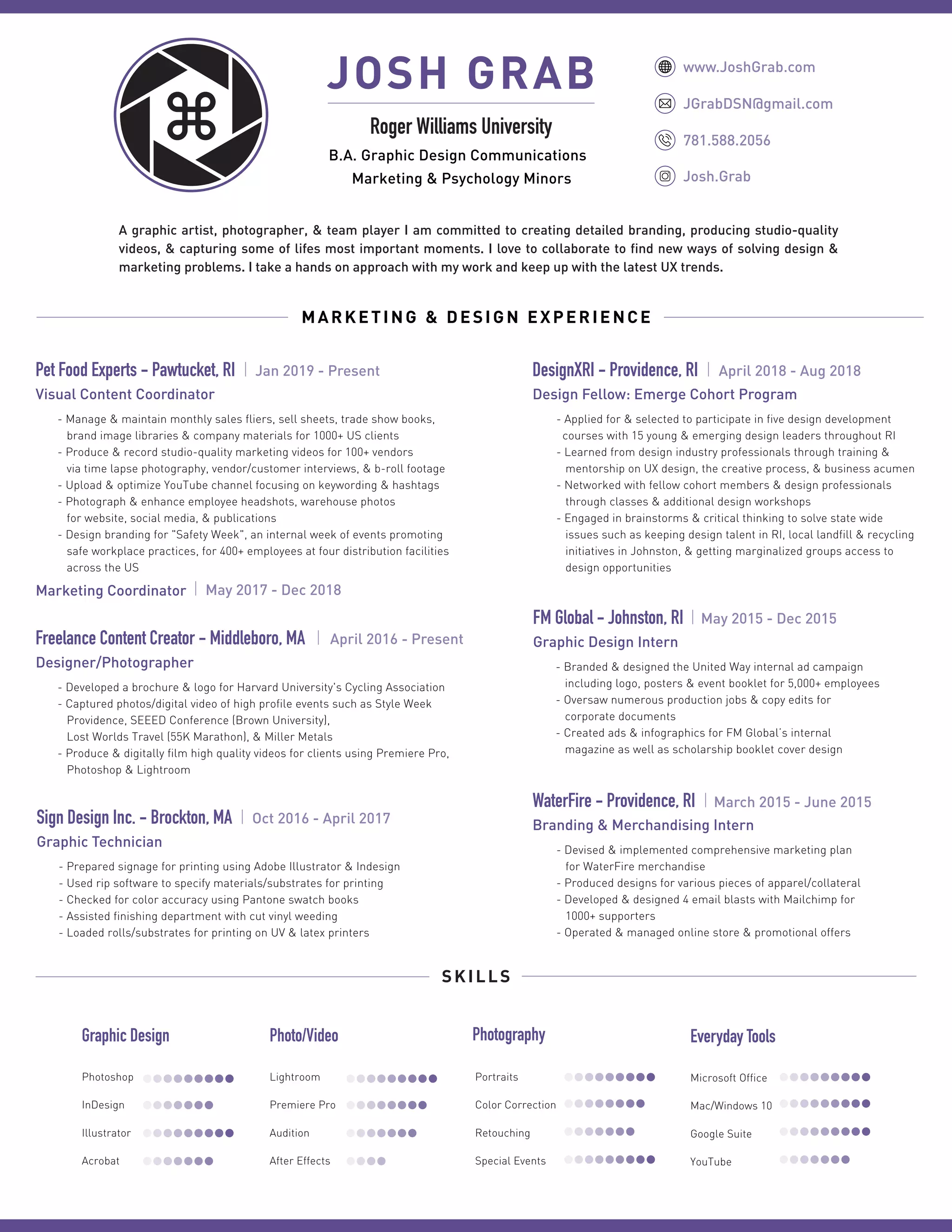 Josh Grab - Design Resume | PDF