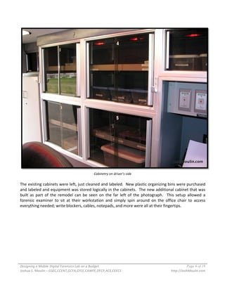 Josh Moulin: Designing a Mobile Digital Forensic Lab on a Budget | PDF