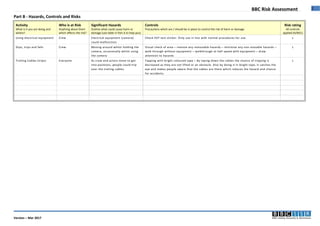 Josh risk assessment | PDF