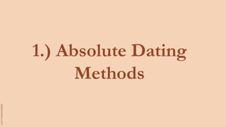 Determining Geologic Time Scale using Absolute and Relative Dating ...