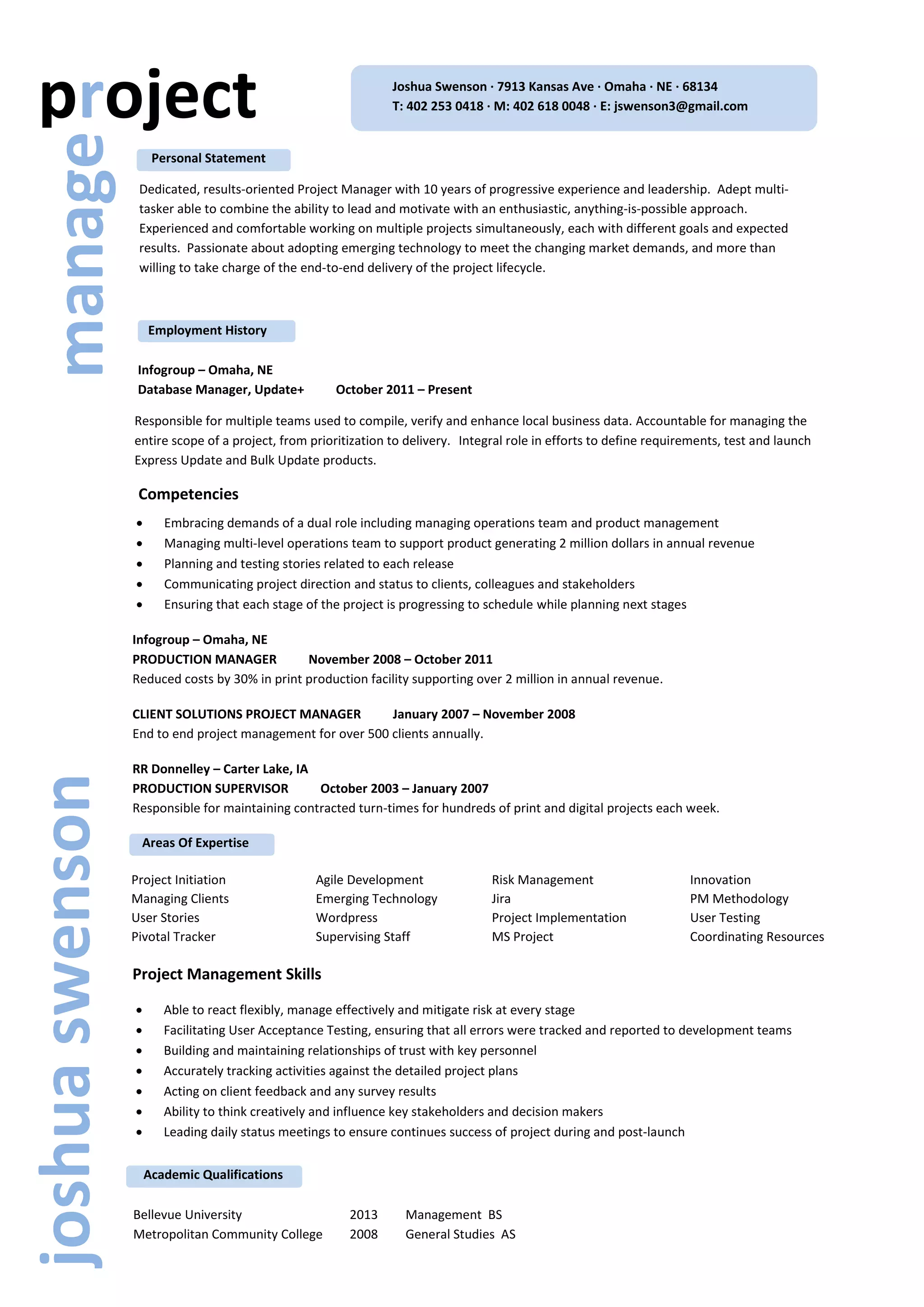 Josh Swenson Resume | PDF