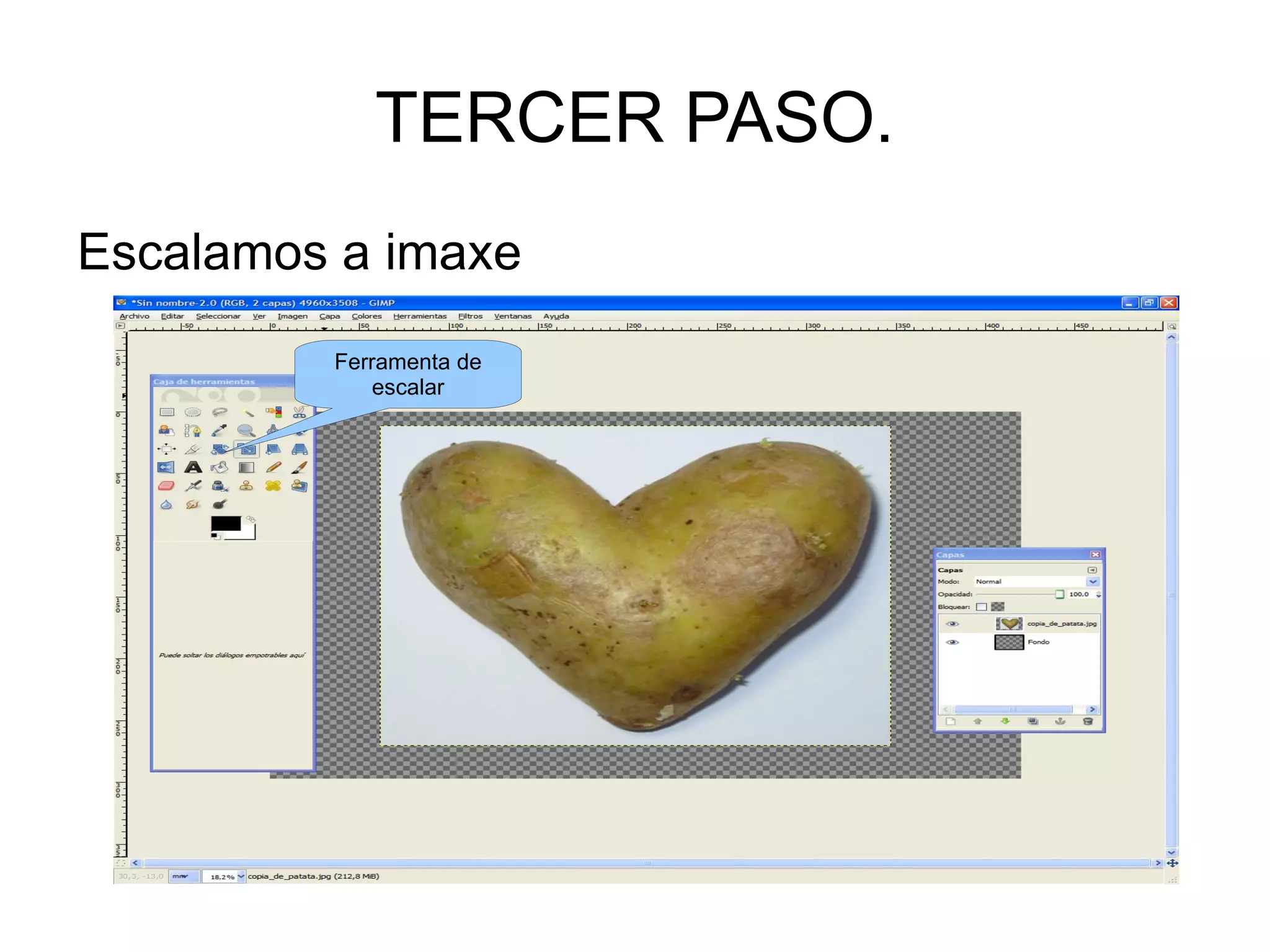 como hacer un potato con gimp | ODP