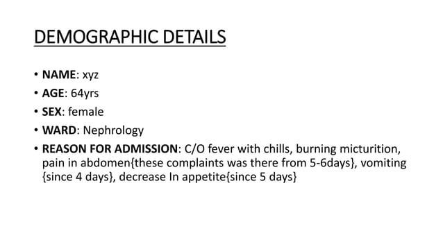 Urinary Tract infection: Case study | PPT