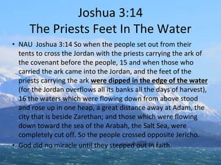 Joshua 3-4, Crossing The Jordan, | PPTX