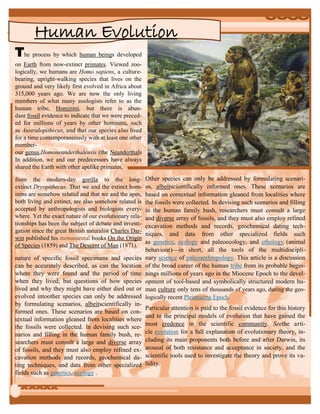 HUMAN EVOLUTION | PDF | Biological Sciences | Science