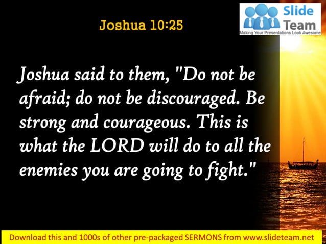 Joshua 10 25 the enemies you are going power point church sermon | PDF | Christianity | Religion ...