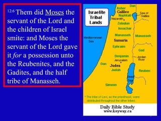 Joshua 12 13 Summary Lesson | PPT