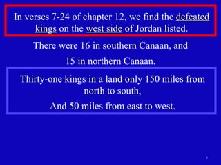 Joshua 12 13 Summary Lesson | PPT