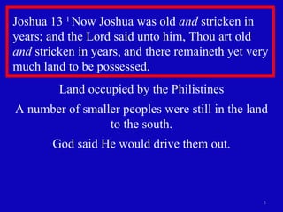 Joshua 12 13 Summary Lesson | PPT