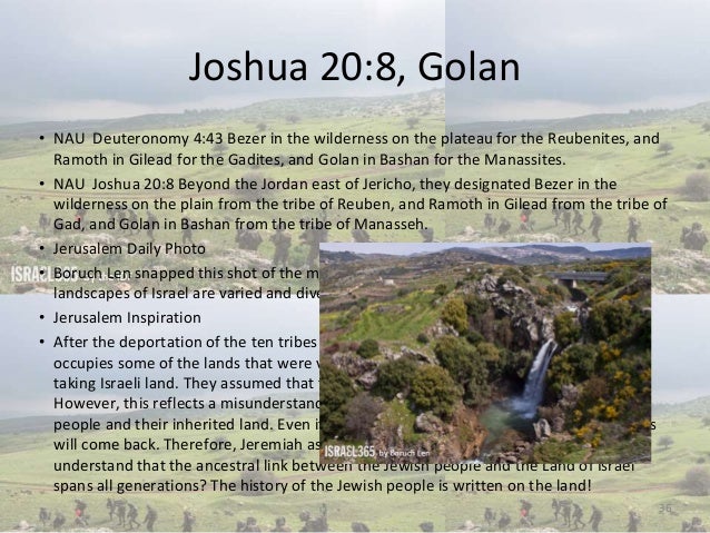 Joshua 20-22, Cities Of Refuge; LORD’s Promises not failed; land not