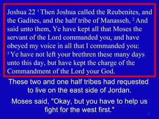 Joshua 22 | PPT | Christianity | Religion & Spirituality