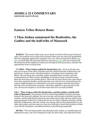 Joshua 22 commentary | PDF