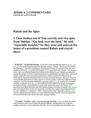 Joshua 2 commentary | PDF