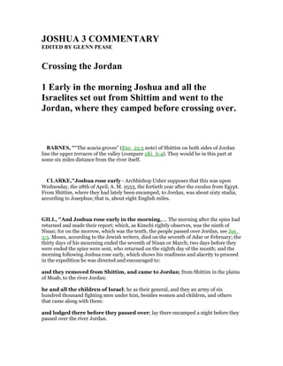 Joshua 3 commentary | PDF