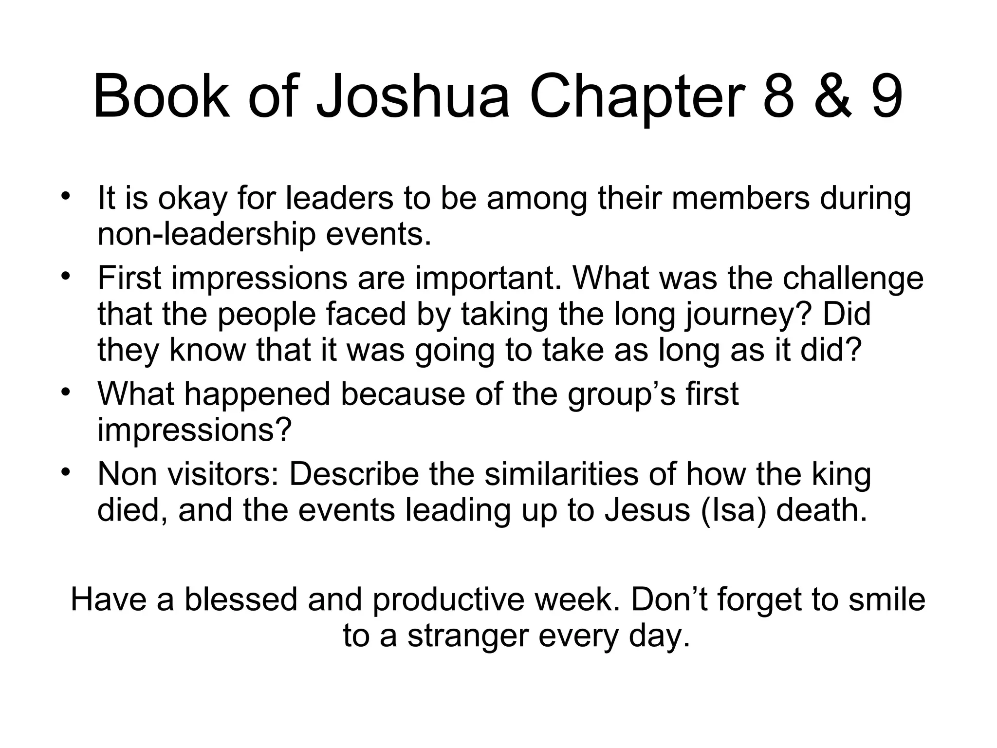 Joshua8 9 | PPT