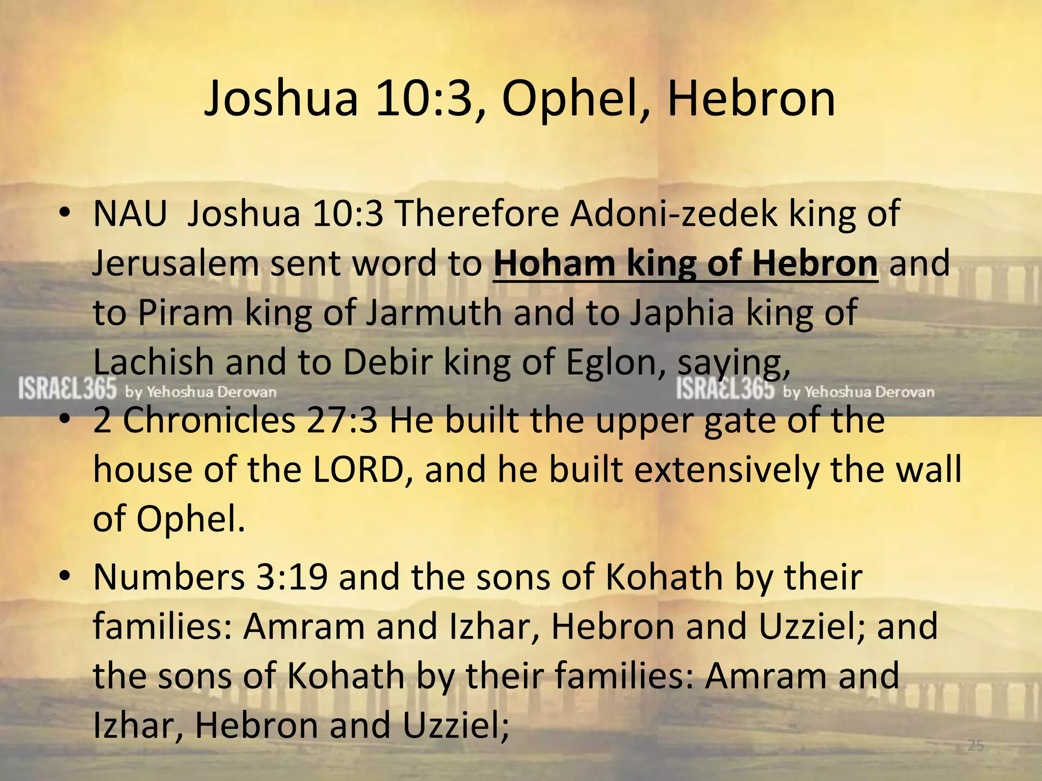 Joshua 9-10, Long Day Of Joshua; Gibeonites; typology, Moses a type ...