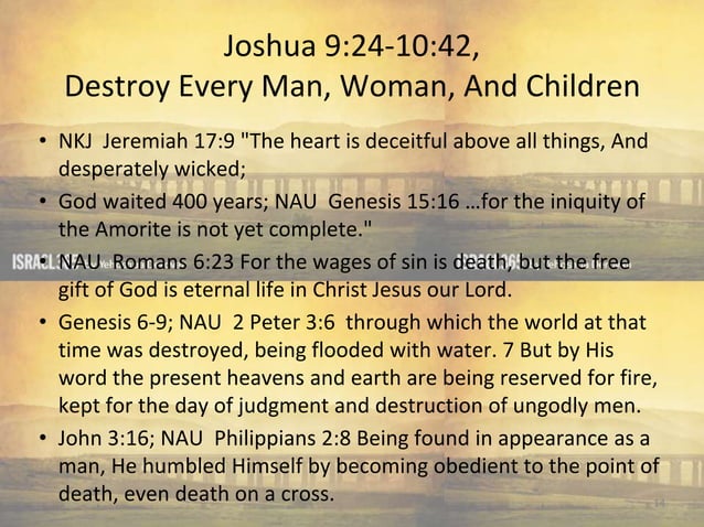 Joshua 9-10, Long Day Of Joshua; Gibeonites; typology, Moses a type ...