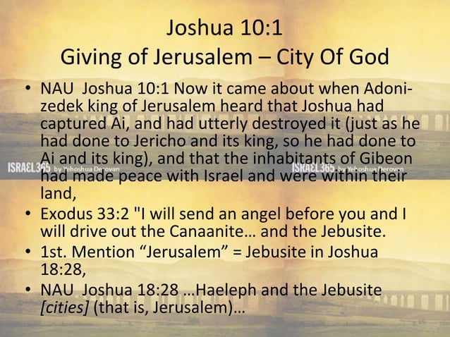Joshua 9-10, Long Day Of Joshua; Gibeonites; typology, Moses a type ...