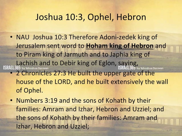 Joshua 9-10, Long Day Of Joshua; Gibeonites; typology, Moses a type ...