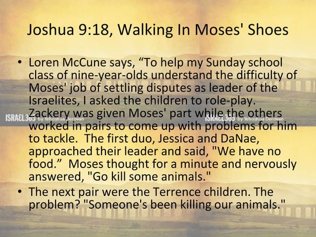 Joshua 9-10, Long Day Of Joshua; Gibeonites; typology, Moses a type ...