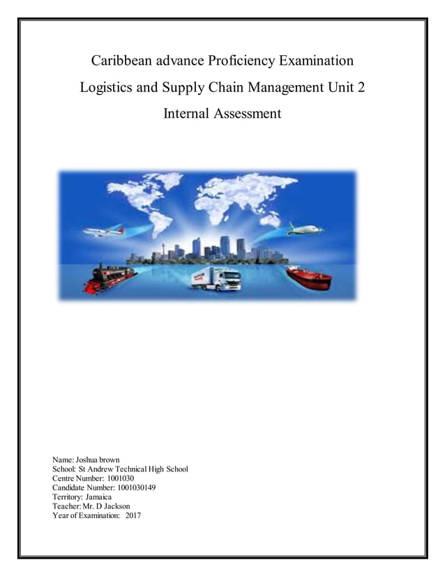 logistics unit IA | DOCX | Cruises | Travel Type