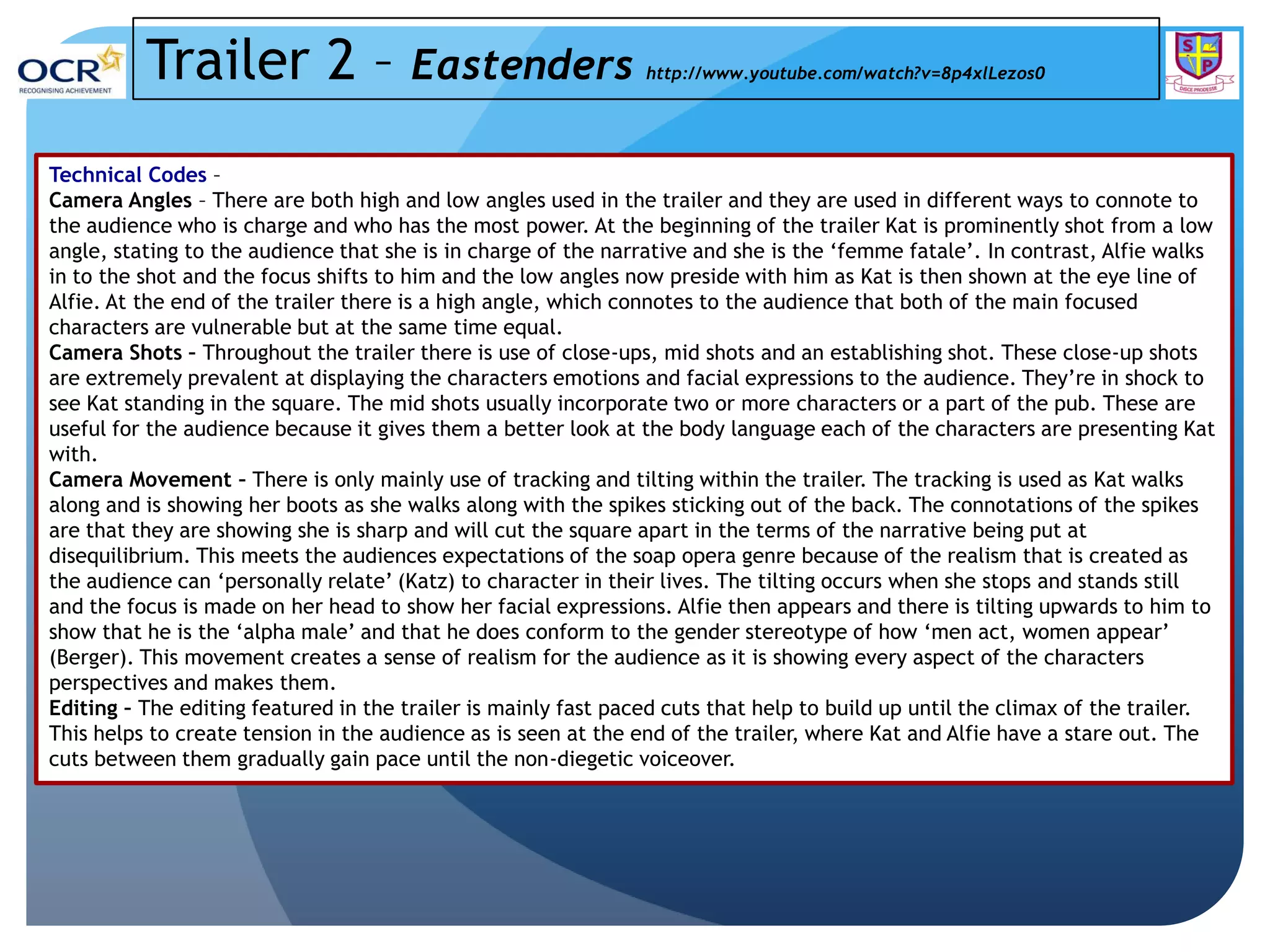 Joshua Davey - 5892 - Soap Opera Textual Analysis | PPTX | Soap Opera ...