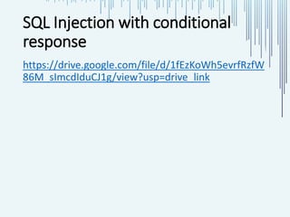 Ethical Hacking Project: SQL Injection Vulnerability Analysis.pptx | Databases | Computer ...