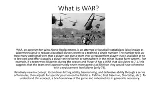 Joshua navarro calculating wins above replacement and accompanying ...