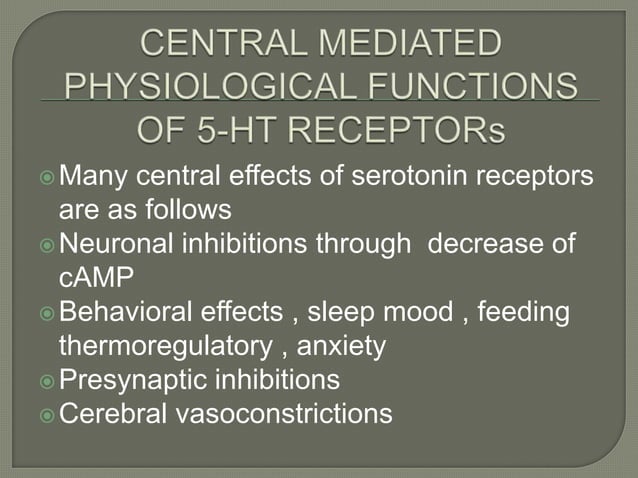 SEROTONIN (5-HT) NEUROTRANSMITTER | PPTX