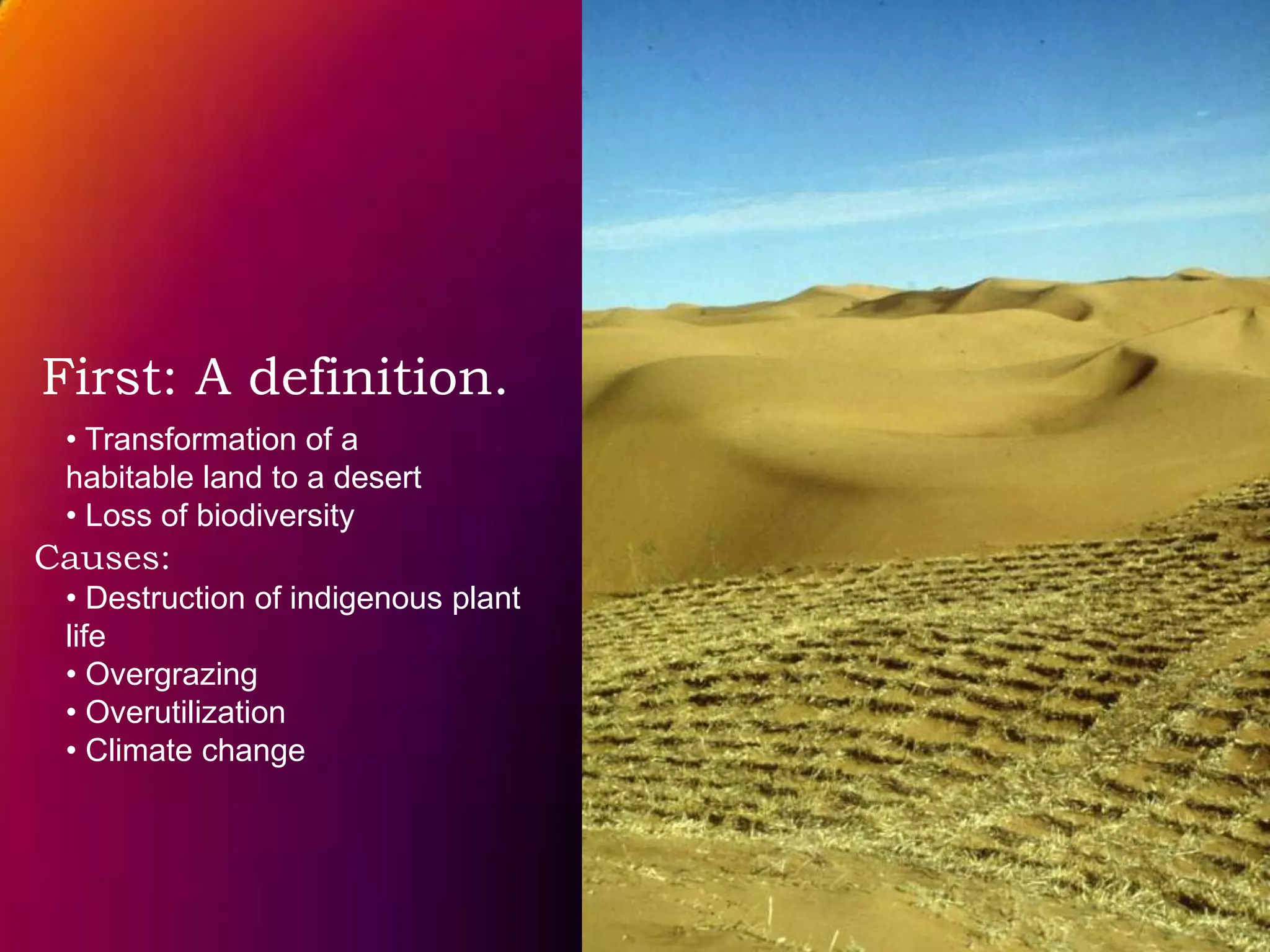 Joshua ratliff powerpoint presentation - desertification | PPT