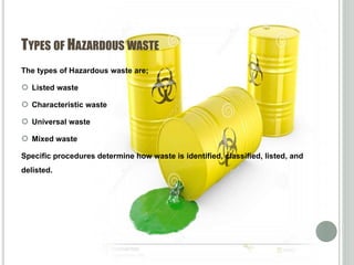 Hazardous Waste Management by Joshua Seli | PPT