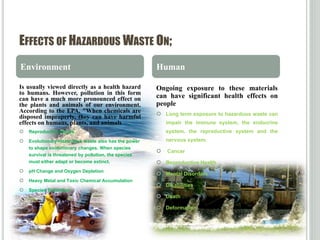 Hazardous Waste Management by Joshua Seli | PPTX