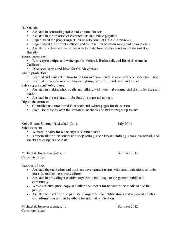 Joshua wright resume | PDF